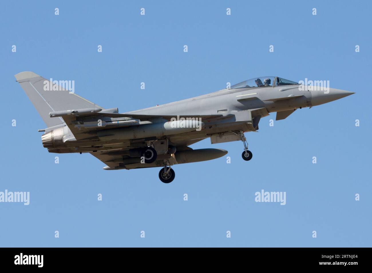 Eurofighter Typhoon fighter plane landing Stock Photo - Alamy