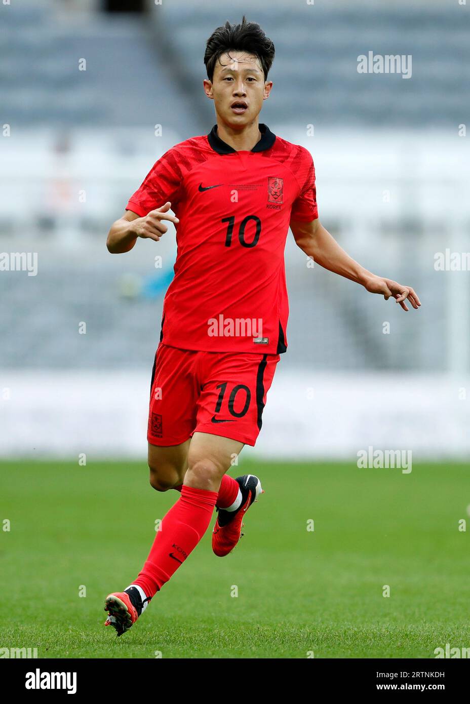South Korea's Lee Jae-sung in action during the international friendly match at St. James' Park ...