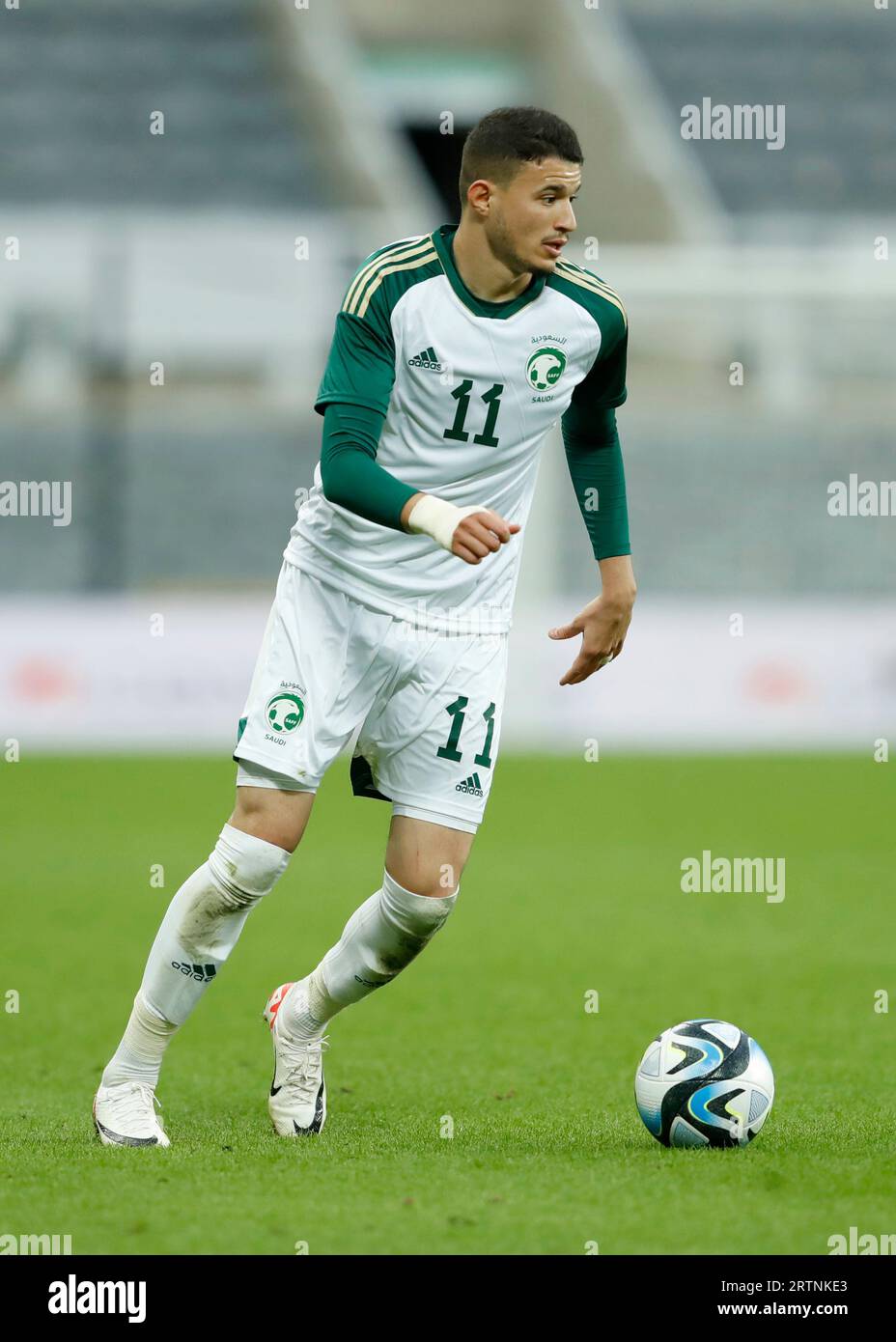 Saudi Arabia's Abdullah Al-Hamdan in action during the international ...