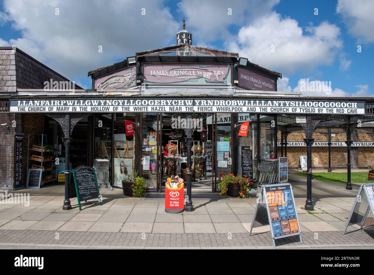 A sign outside the James Pringle Weavers department store in the ...