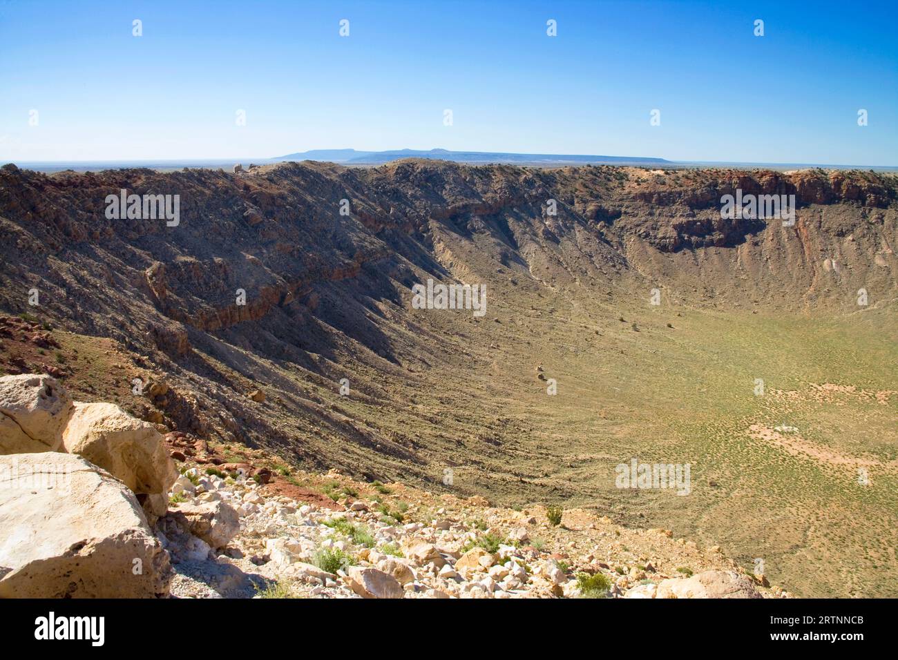 a large meteor impact crater arizona Stock Photo - Alamy