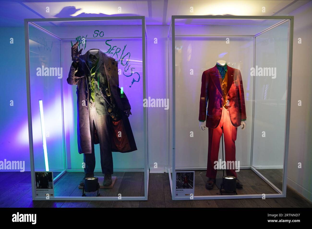 Joker costumes worn in the Batman movies at the DC Comics and Warner ...