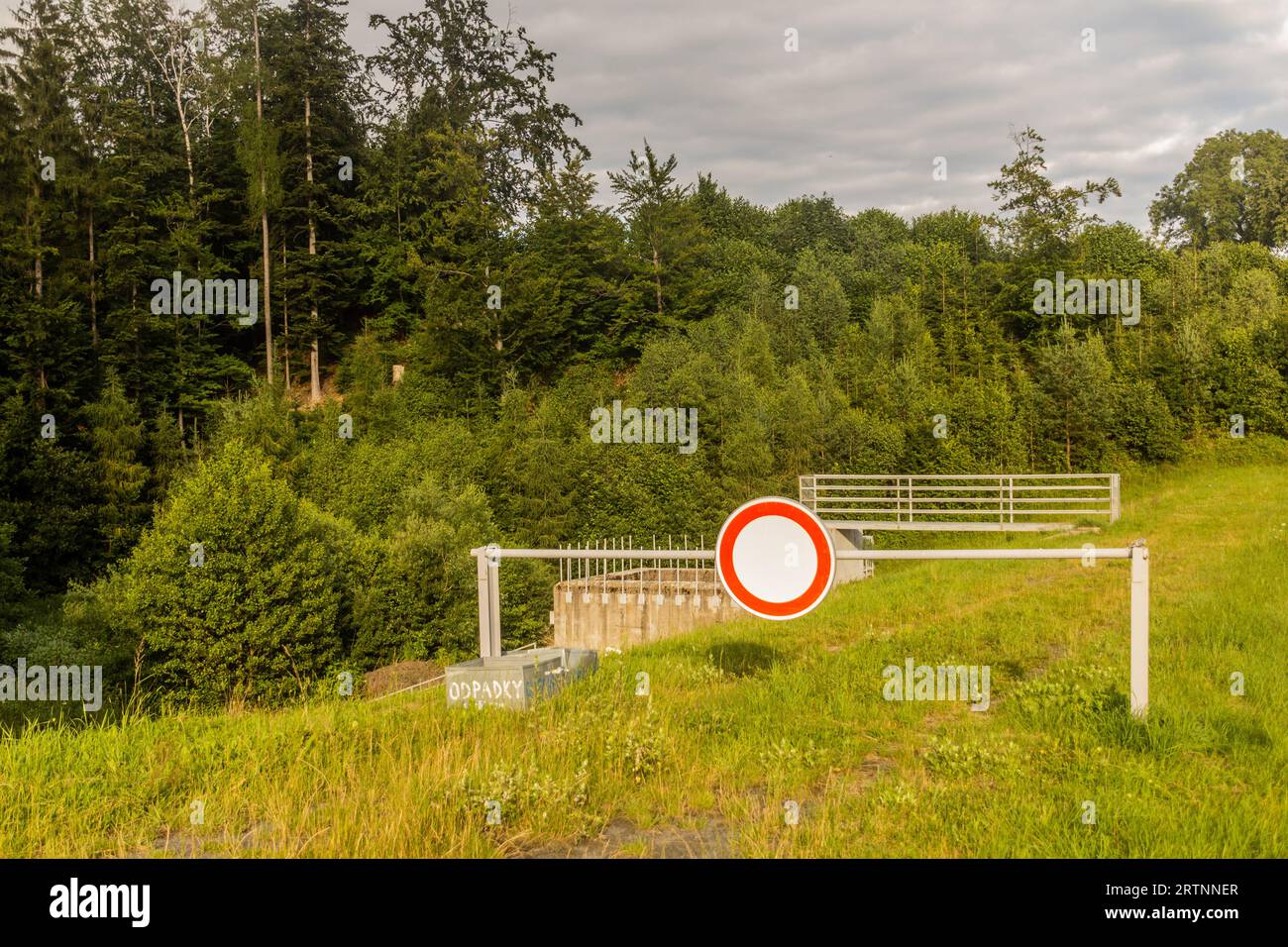 Detention basin dam on Cermna river, Czech Republic Stock Photo - Alamy