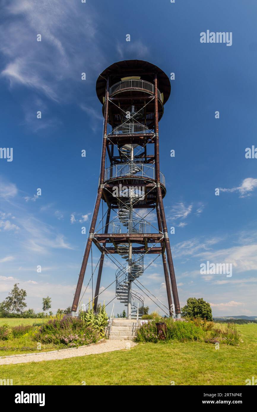 Marianka lookout tower near Cermna,Czech Republic Stock Photo - Alamy