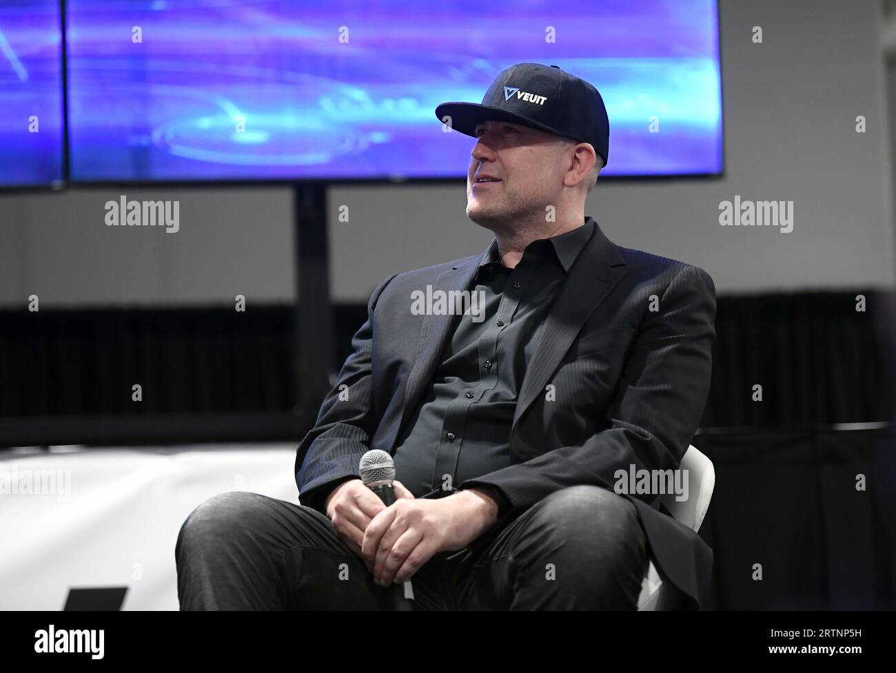 Las Vegas, USA. 13th Sep, 2023. Actor Mars Callahan speaks during the ...