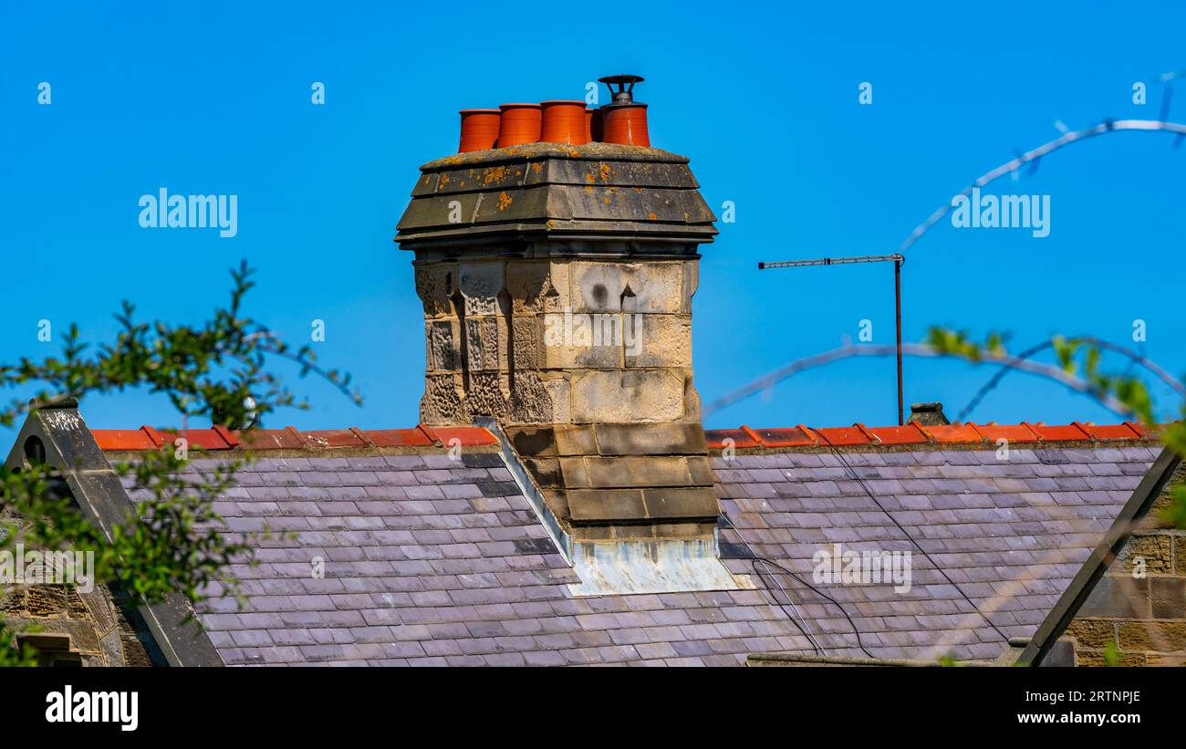 Chimneys, Roofs and Architecture Stock Photo - Alamy