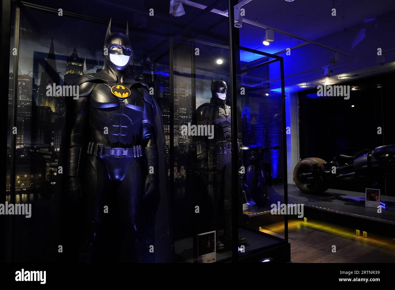 Costumes worn in the Batman movies at the DC Comics and Warner Bros ...