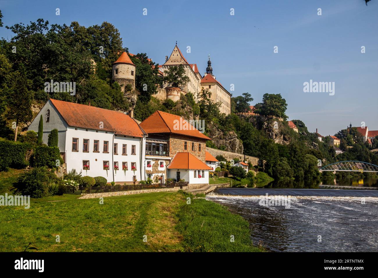 View of Bechyne town and Luznice river, Czech Republic Stock Photo - Alamy