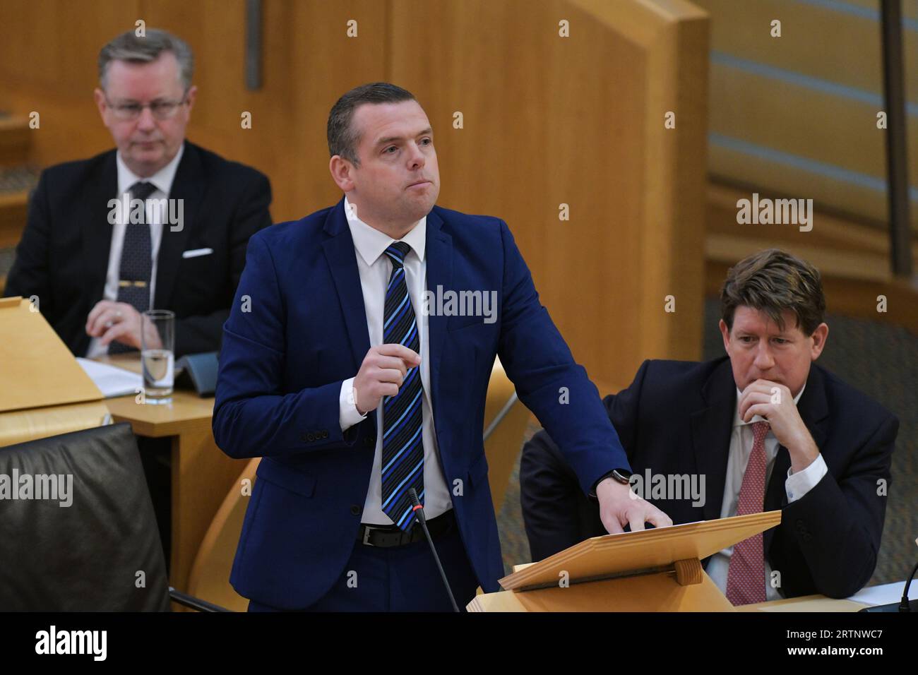 Edinburgh Scotland, UK 14 September 2023. Douglas Ross leader of the ...