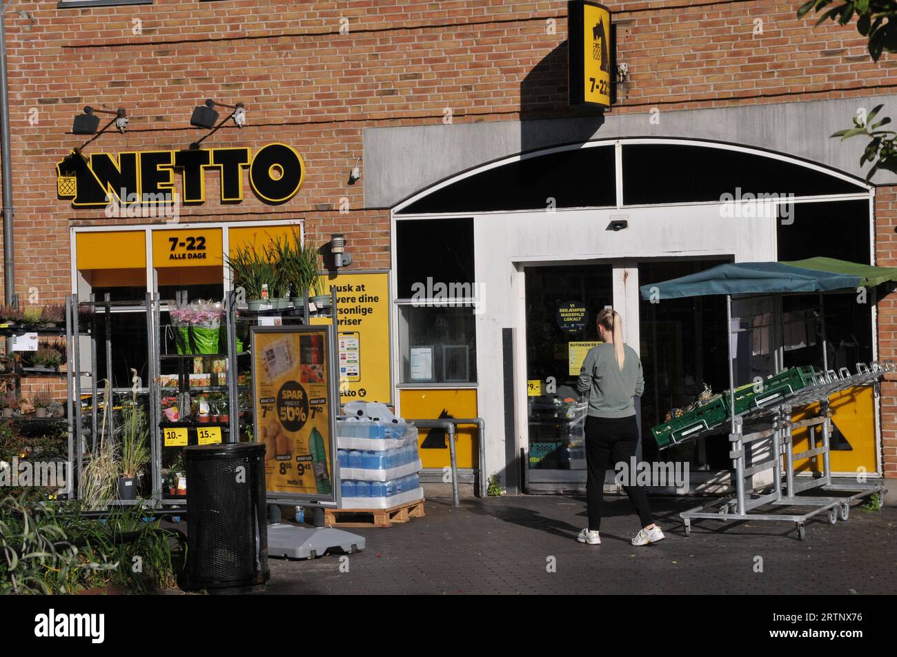 Copenhagen/Denmark /14 September 2023/Netto grocery store colour ...