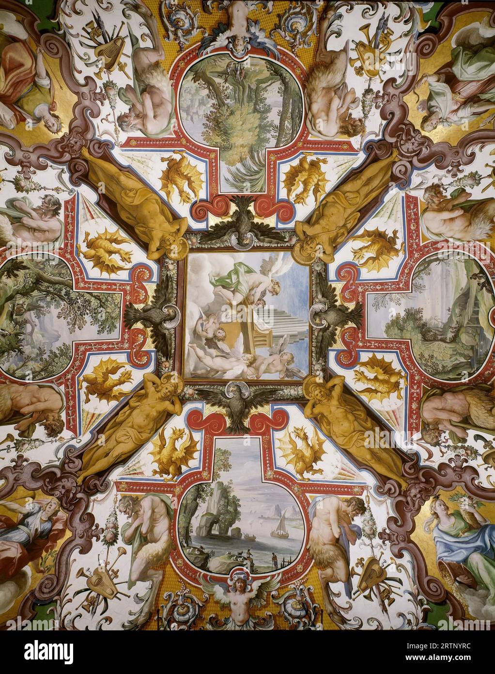 Musei Vaticani - fresco – Anonymous Italian Artist - Ceiling of a Room ...