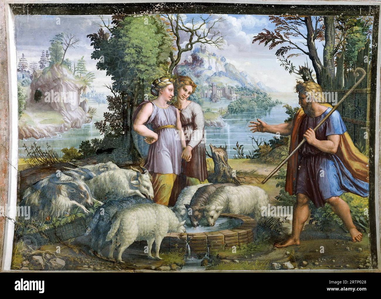 Meeting of Jacob and Rachel Raffaello Sanzio da Urbino) Raphael ...