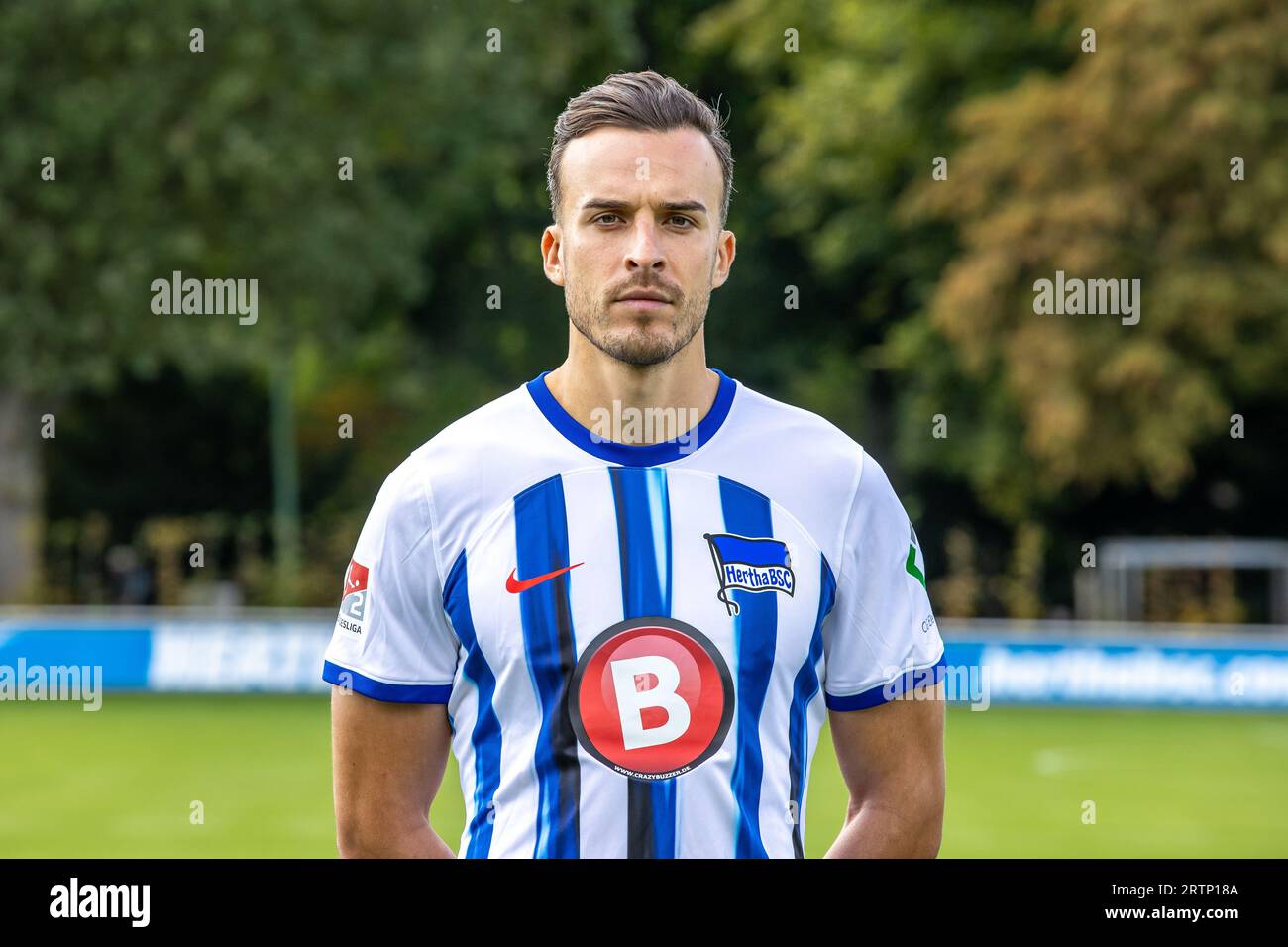 Berlin, Germany. 14th Sep, 2023. Soccer: Photo session at Hertha BSC ...