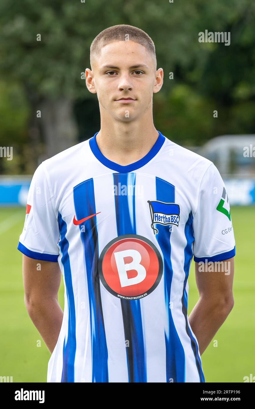 Berlin, Germany. 14th Sep, 2023. Soccer: Photo session at Hertha BSC ...