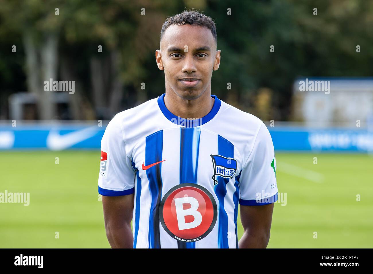 Berlin, Germany. 14th Sep, 2023. Soccer: Photo session at Hertha BSC, portrait photos at ...