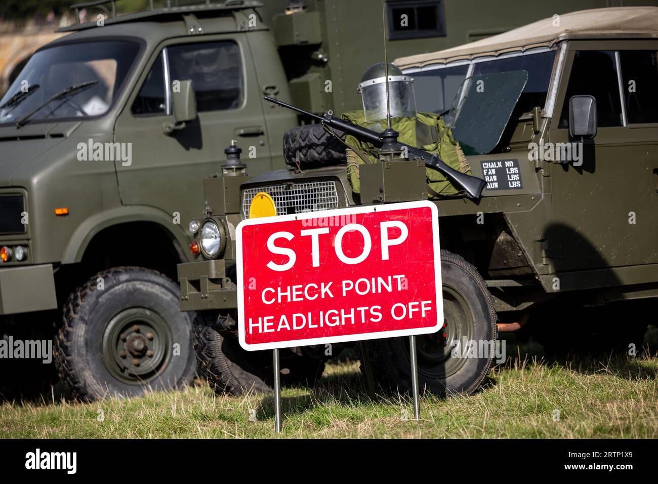 Military checkpoint checkpoint stop sign with gun and body armour no ...