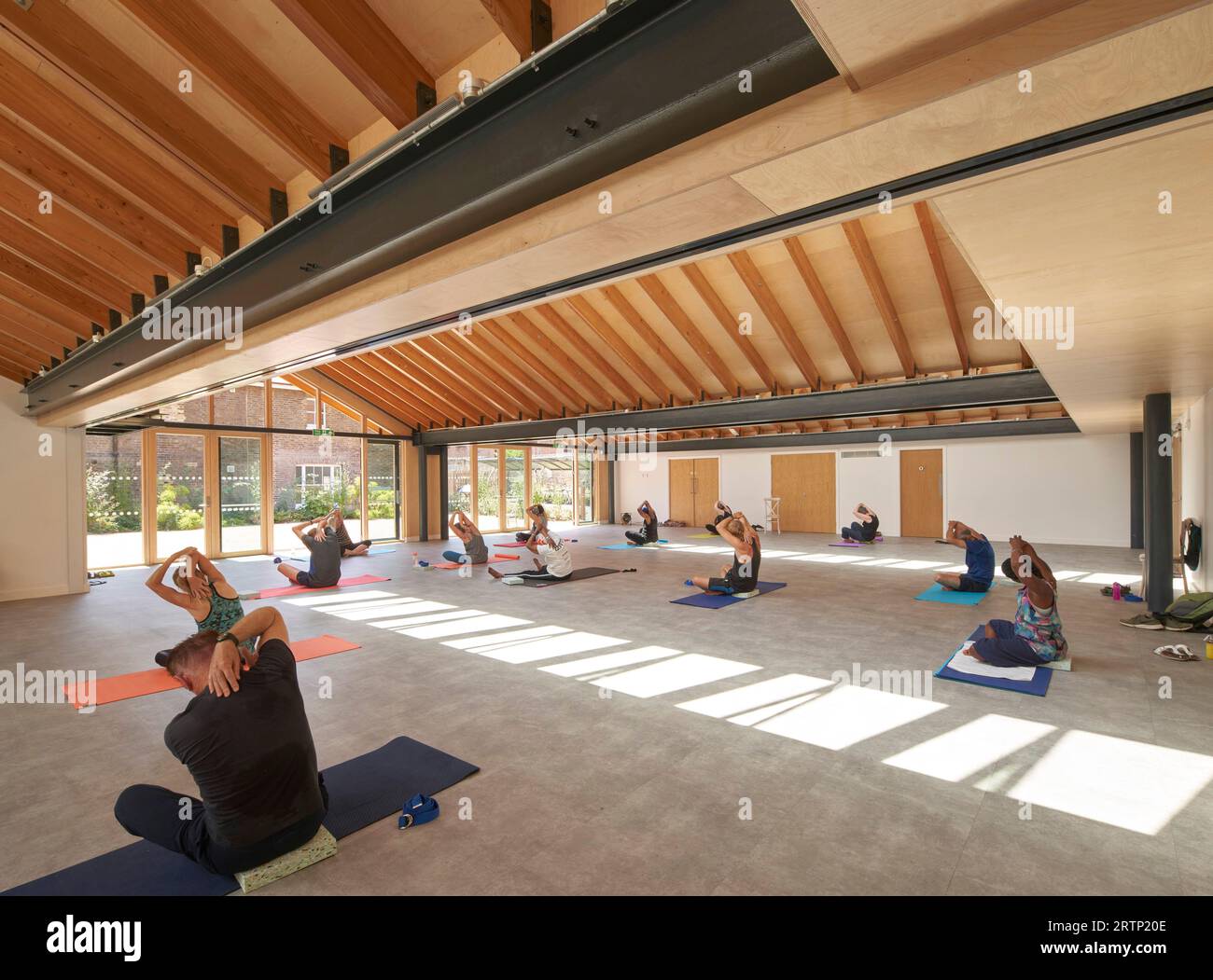 Overall Interior view during yoga class. Springfield Park, London ...
