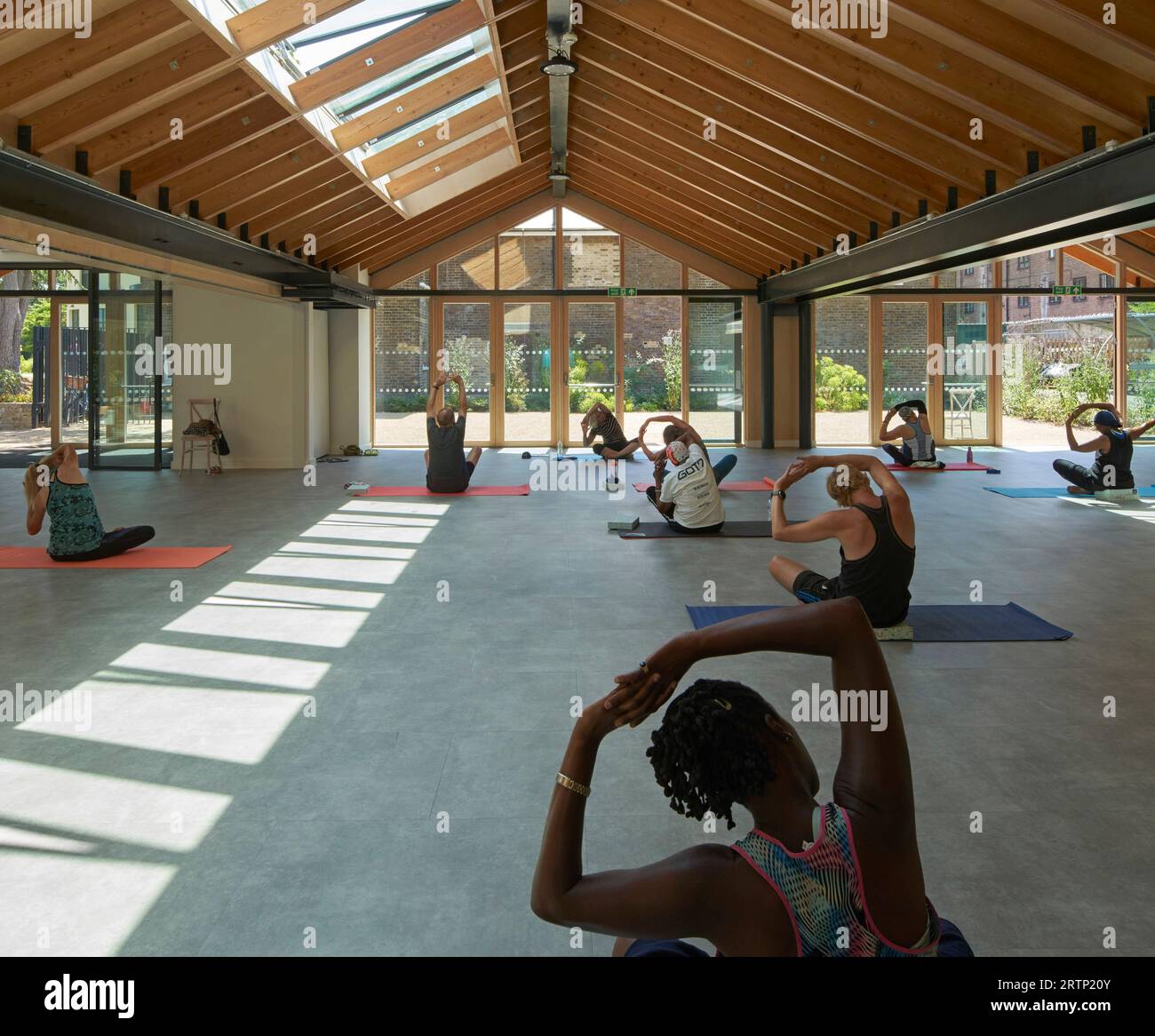 Overall Interior view during yoga class. Springfield Park, London ...