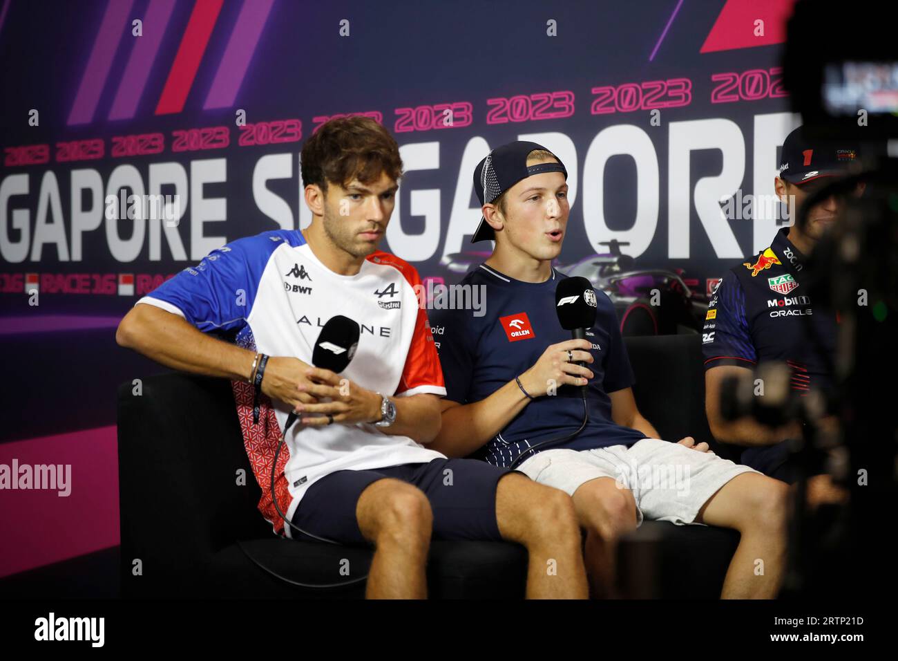 Singapore, Singapore. 14th Sep, 2023. Liam Lawson (NZL) AlphaTauri and ...
