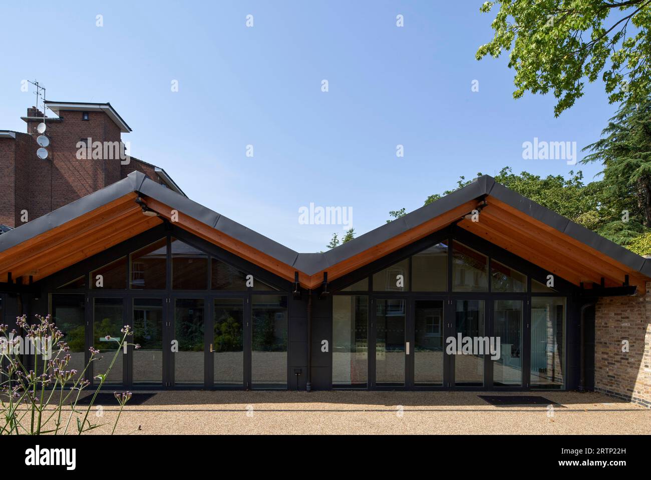Exterior view of 'glass house'. Springfield Park, London, United ...