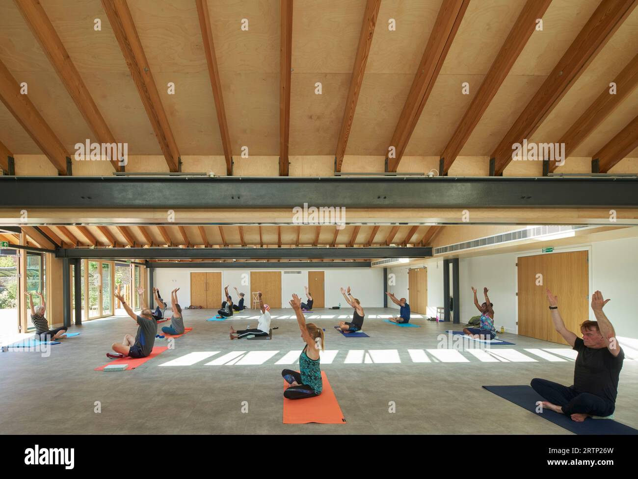 Overall Interior view during yoga class. Springfield Park, London ...