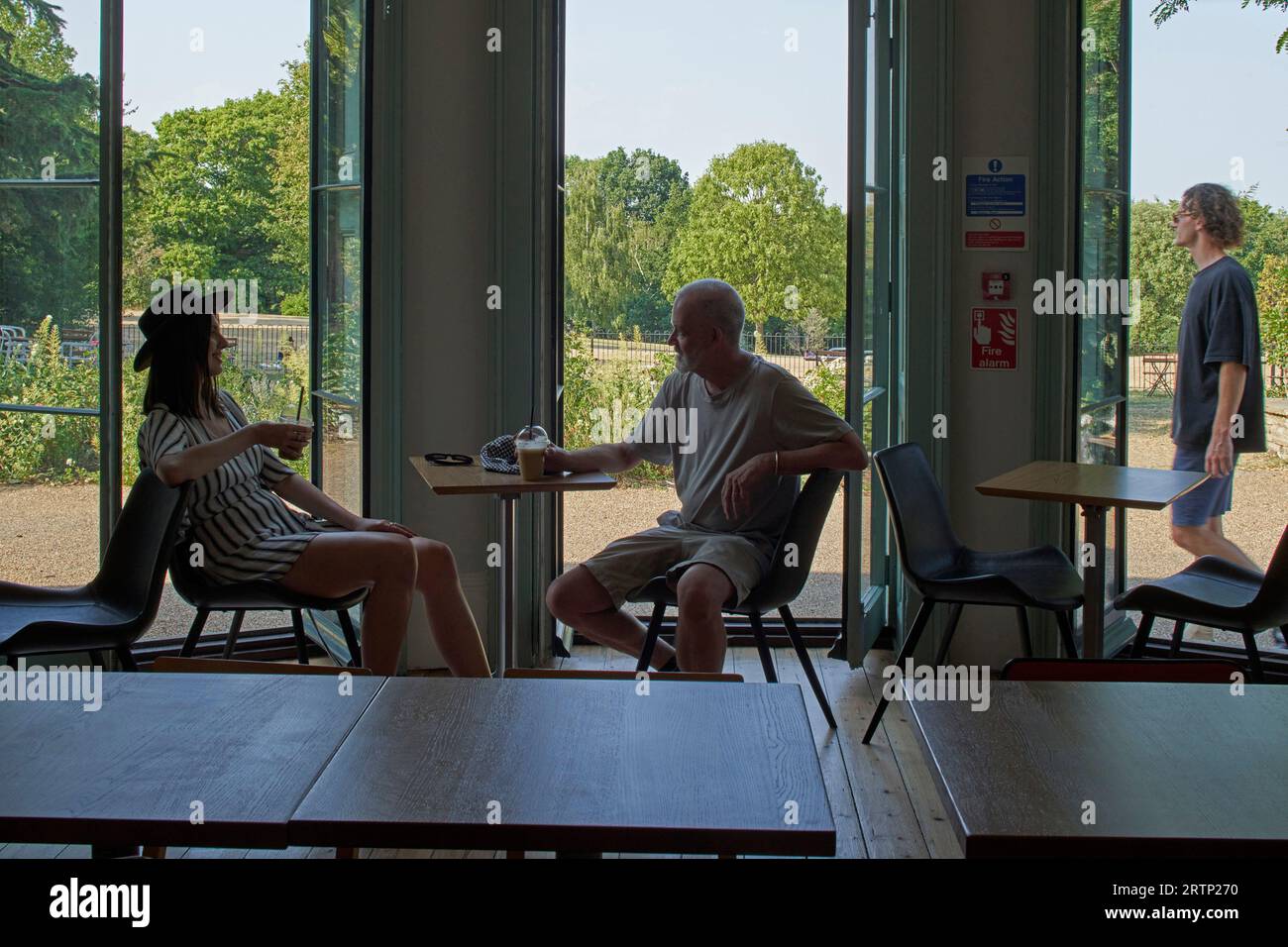 Interior view in cafe. Springfield Park, London, United Kingdom ...
