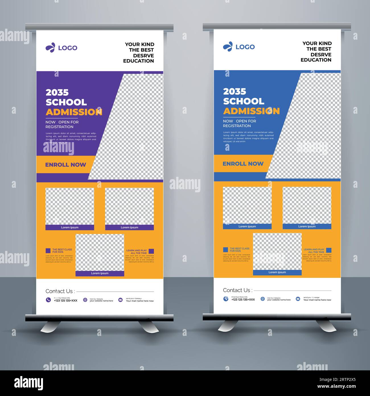 Modern and creative school admission Roll Up Banner template Premium ... Modern and creative school admission Roll Up Banner template Premium ...