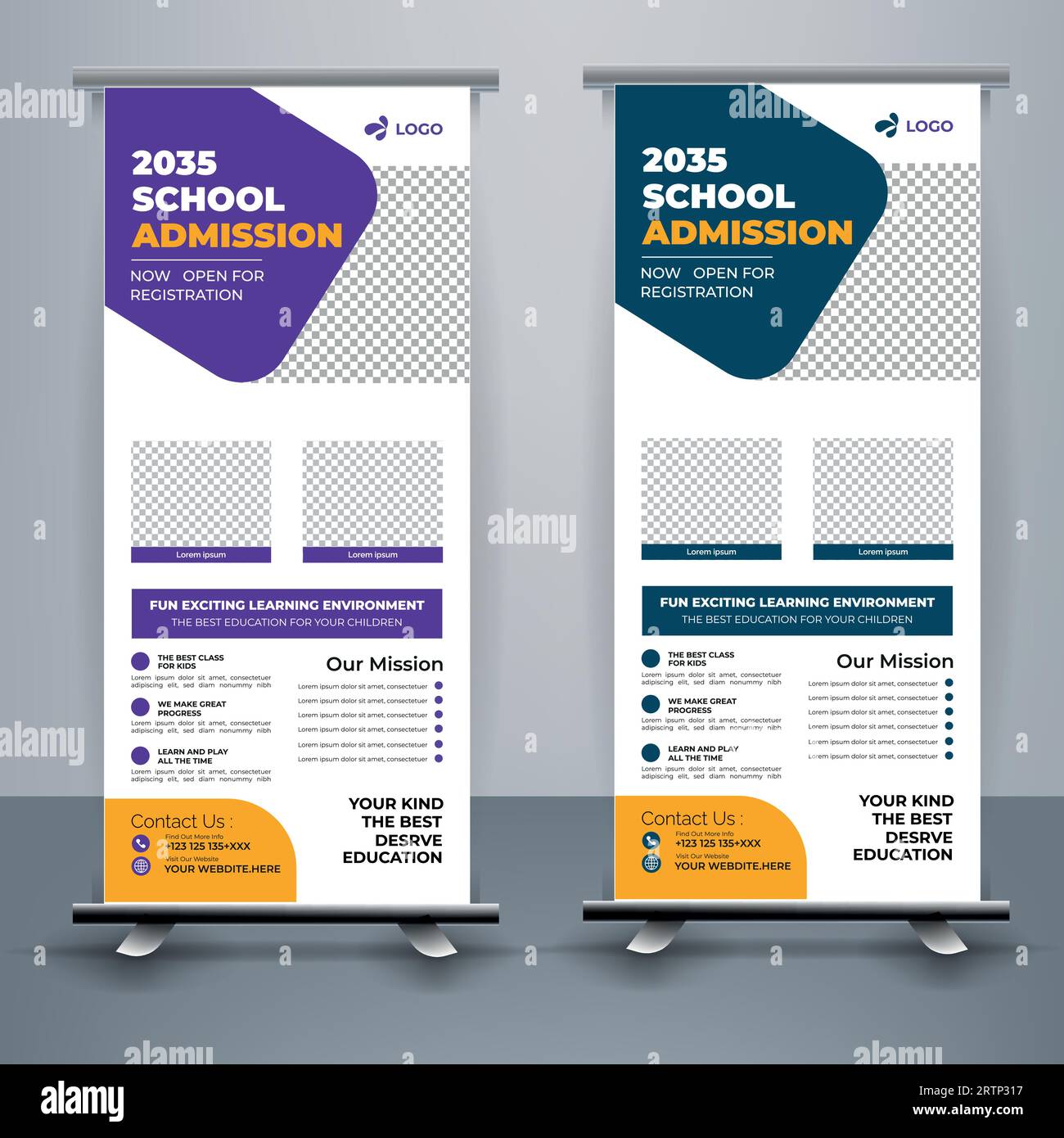Modern and creative school admission Roll Up Banner template Premium ... Modern and creative school admission Roll Up Banner template Premium ...