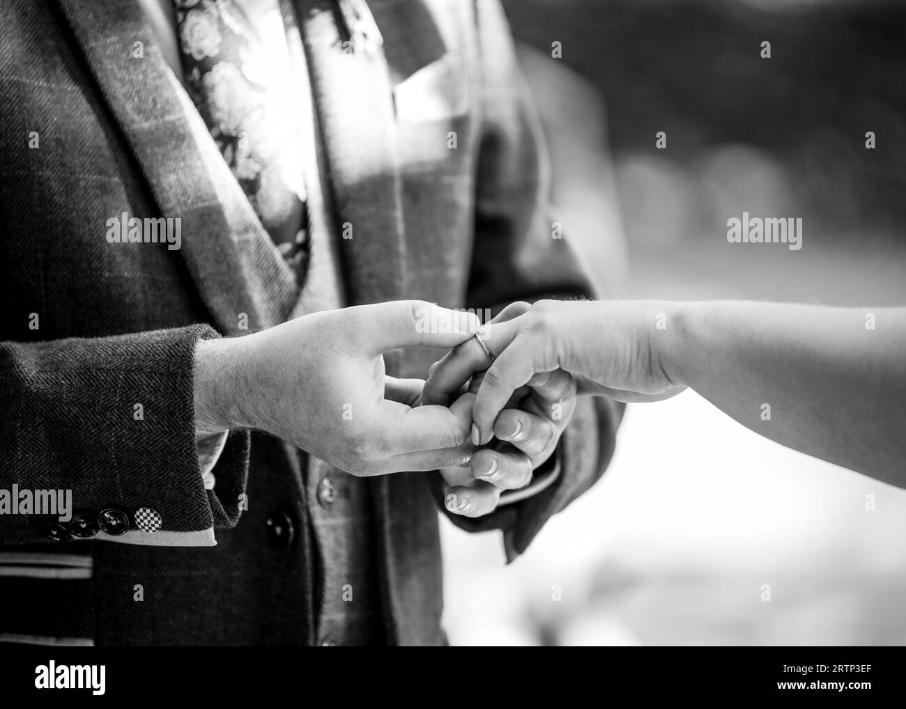 Wedding ring Black and White Stock Photos & Images - Alamy