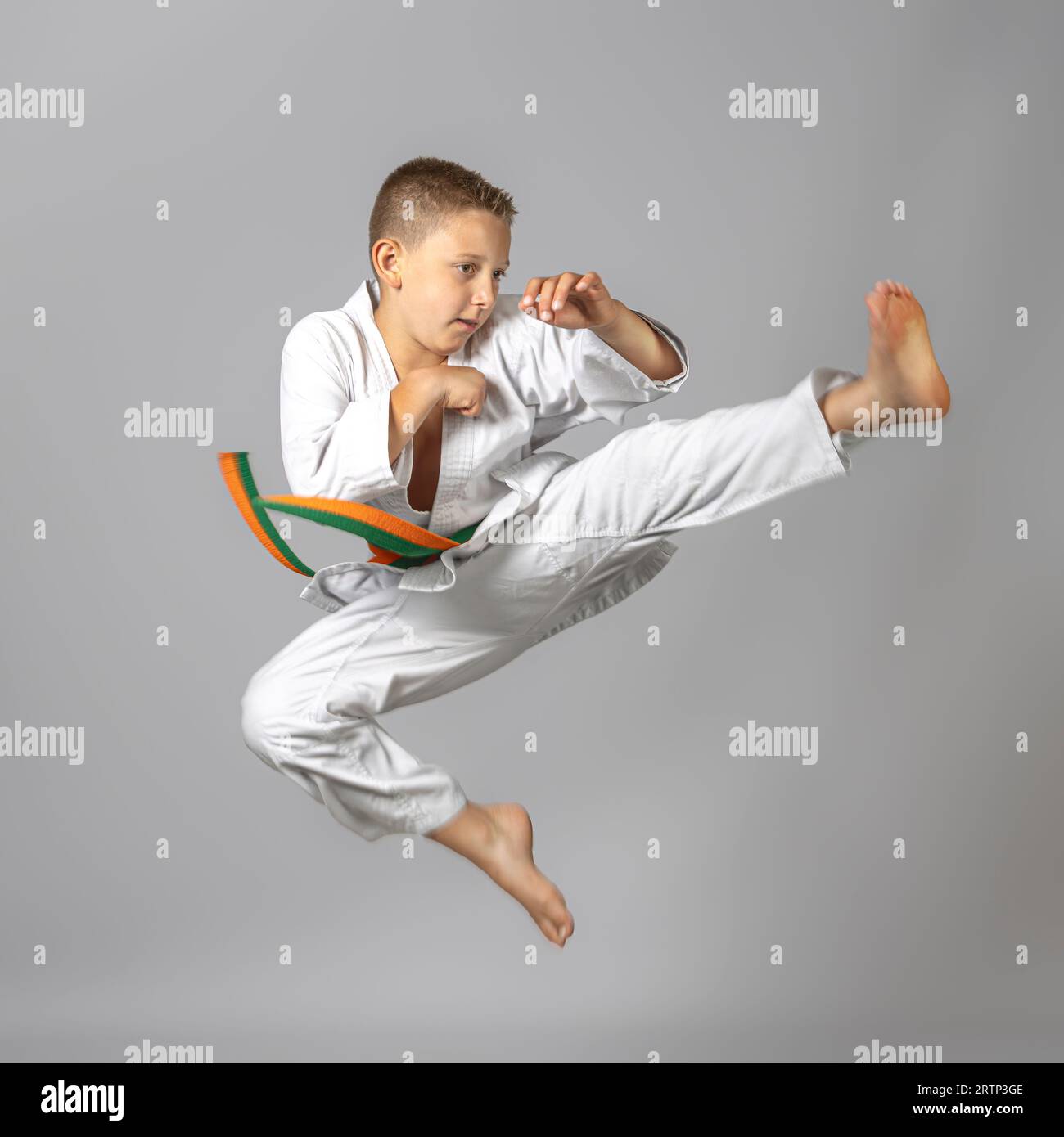 Indian Karate Jump Kick