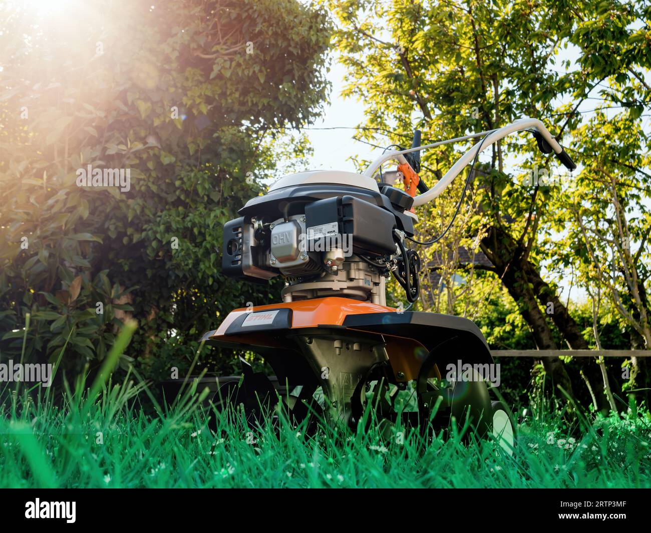 Frankfurt, Germany - May 3, 2023: The centerpiece of Stihl's lineup ...
