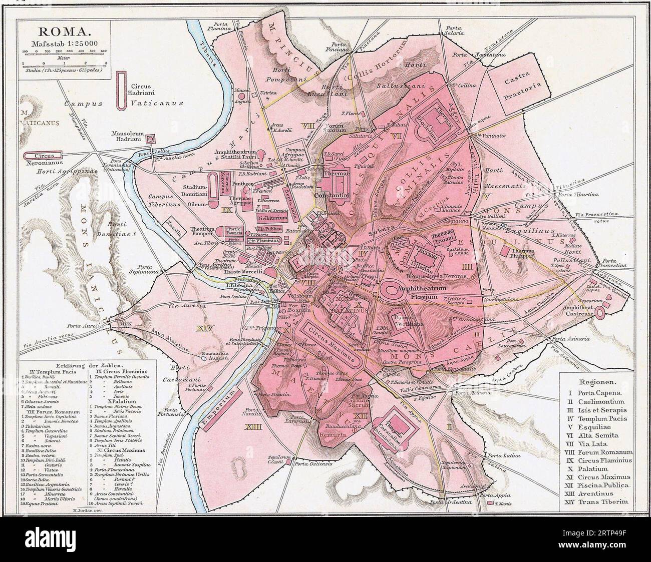 Map of Rome during Antiquity Stock Photo - Alamy
