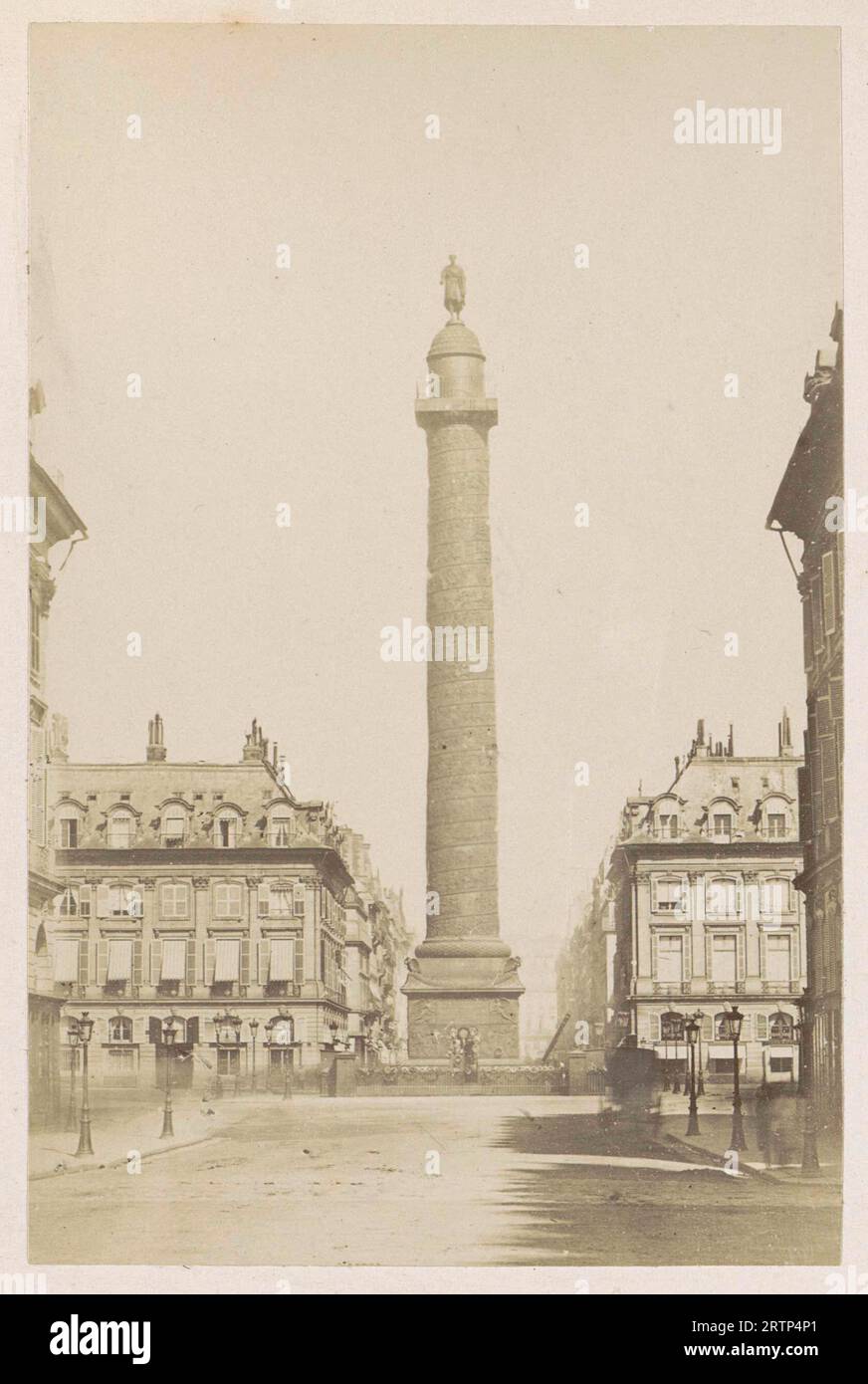 Column Place Vendome in Paris, 1880, France Stock Photo - Alamy