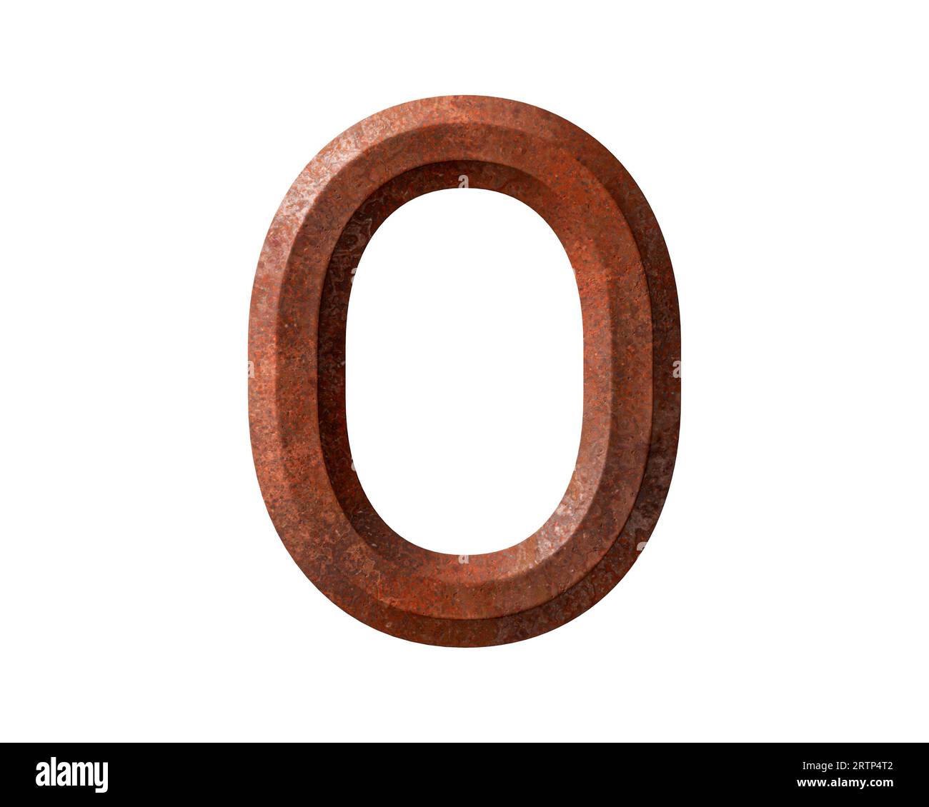 Letters made of rusty metal. 3d illustration of rust iron alphabet ...