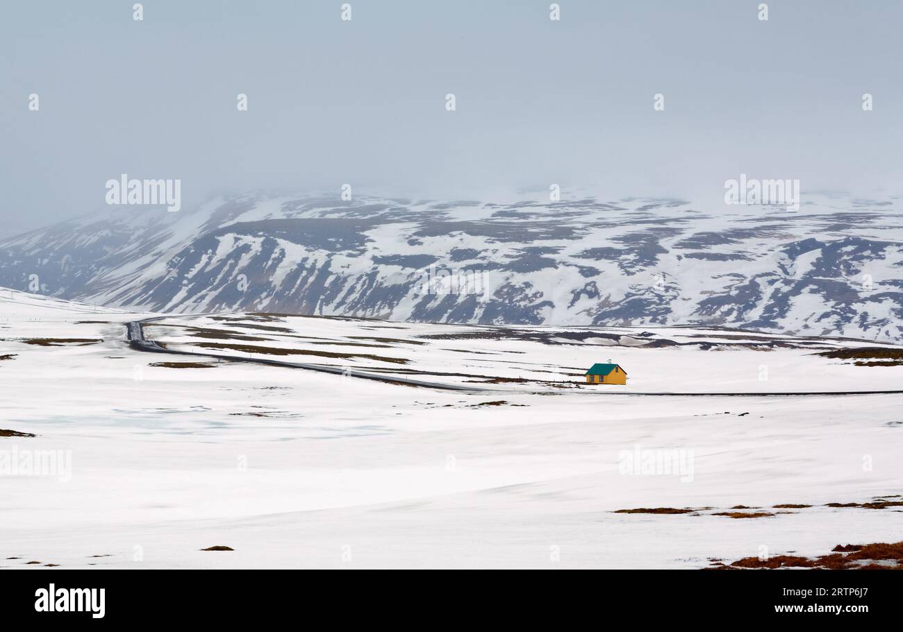 Iceland isolated house snow hi-res stock photography and images - Alamy