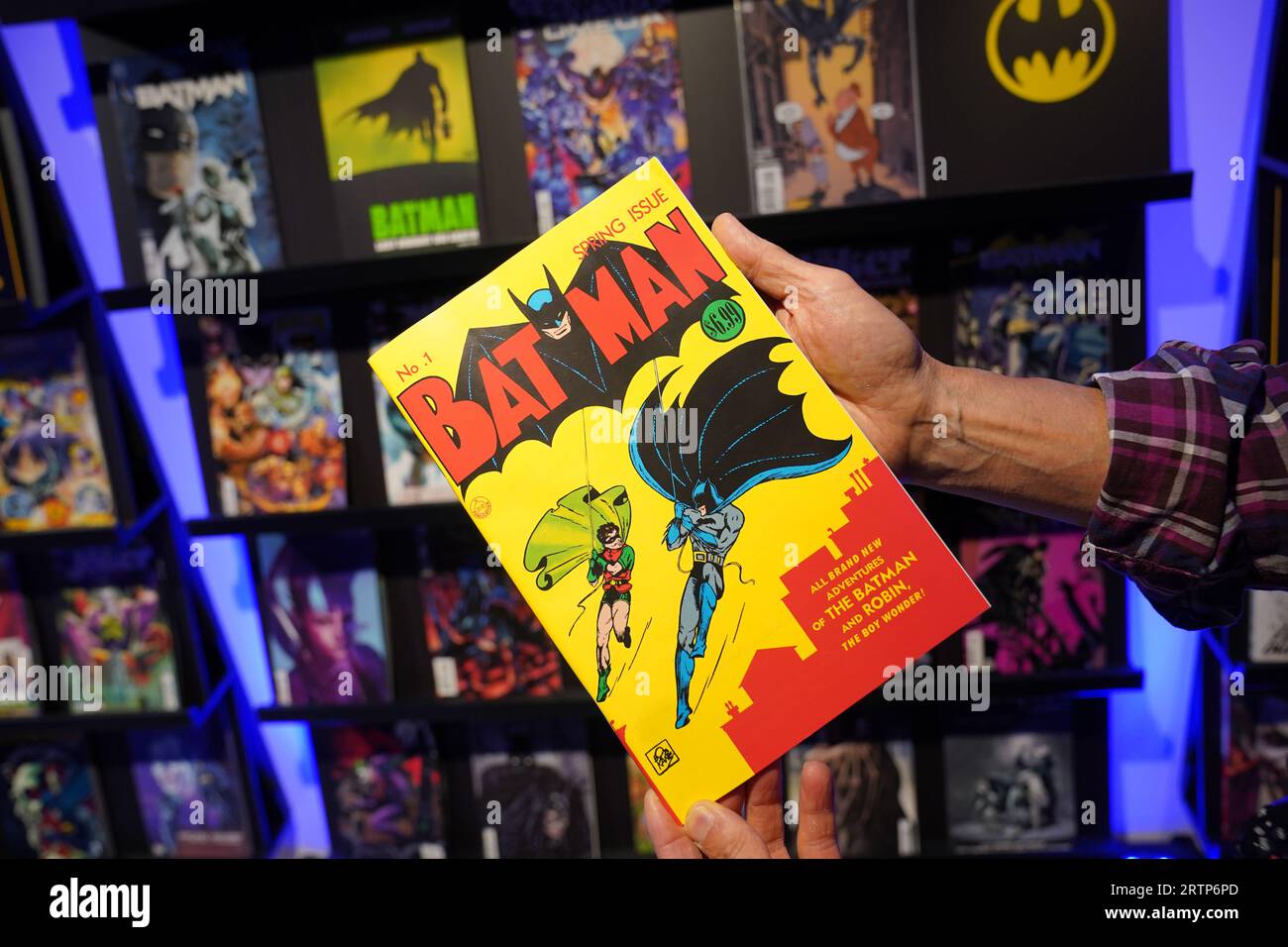 Reprint of the first Batman comic at the DC Comics and Warner Bros ...