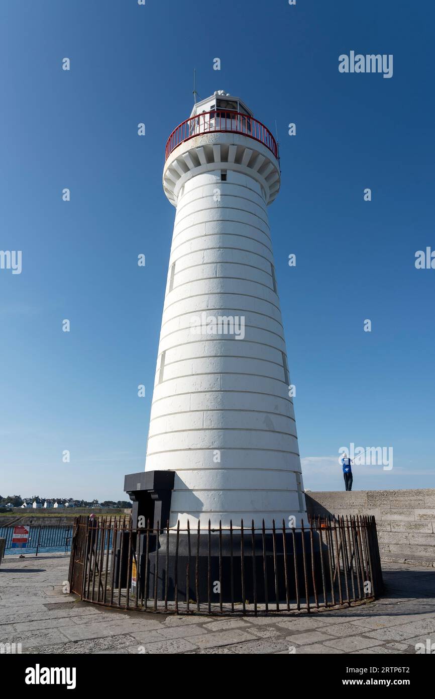 The lighthouse on the harbour wall at Donaghadee County Down Northern ...
