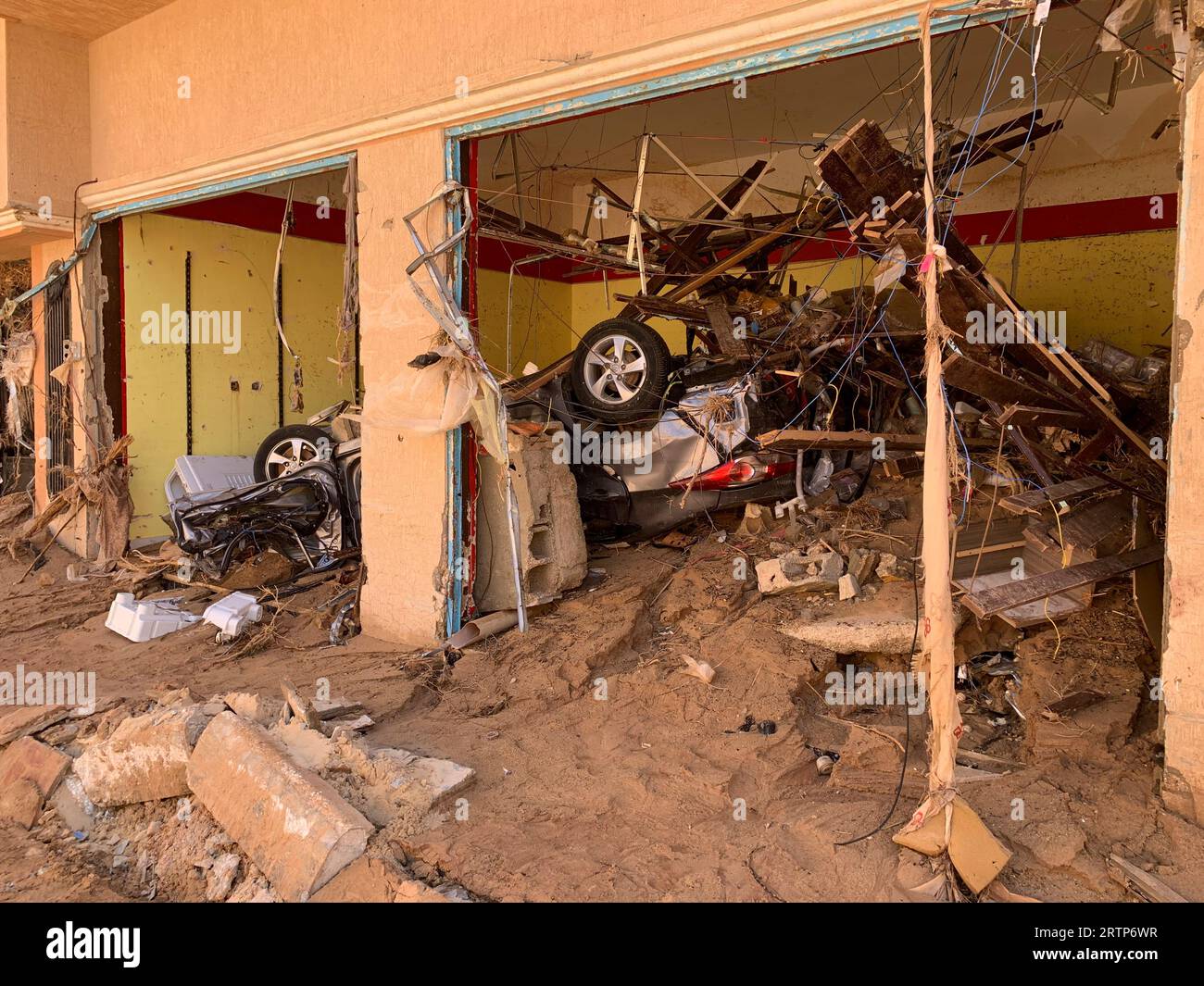 Flooding aftermath is seen in Derna, Libya, Thursday, Sept.14, 2023 ...