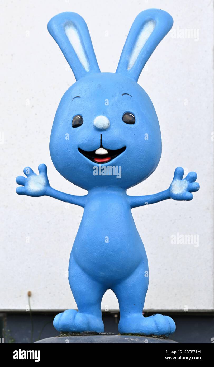 Erfurt, Germany. 14th Sep, 2023. A figure of "Kikaninchen" stands in ...