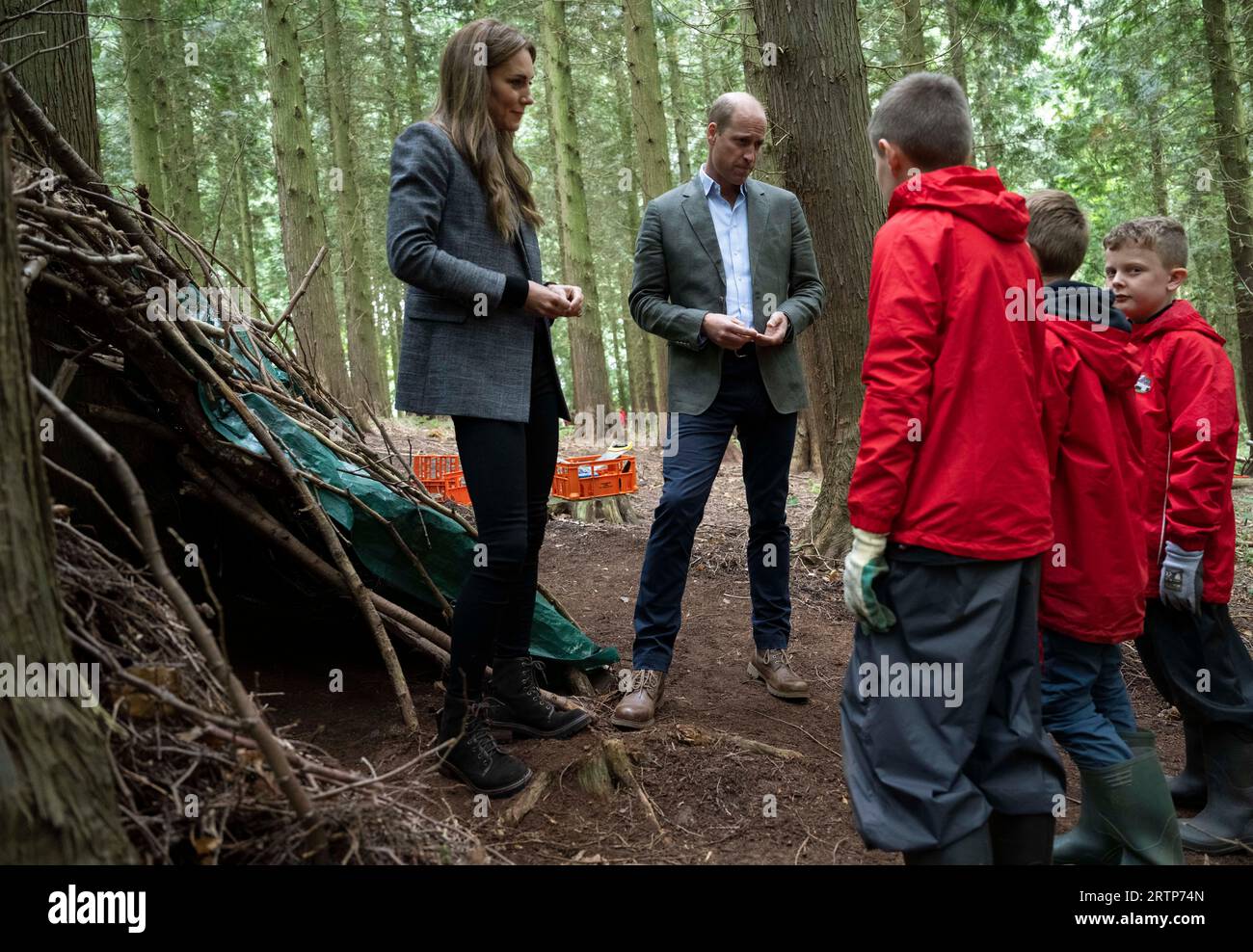 The Prince and Princess of Wales during a visit to Madley Primary ...