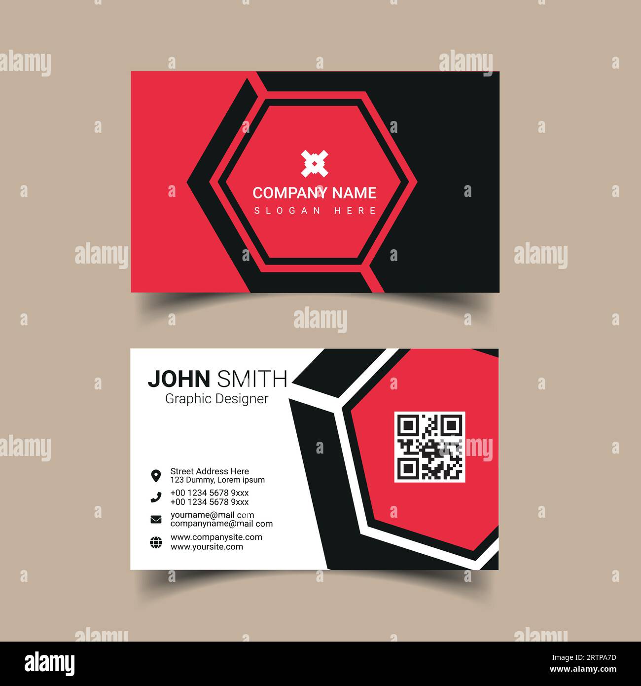 Professional business card design with minimal color. Compatible for ...