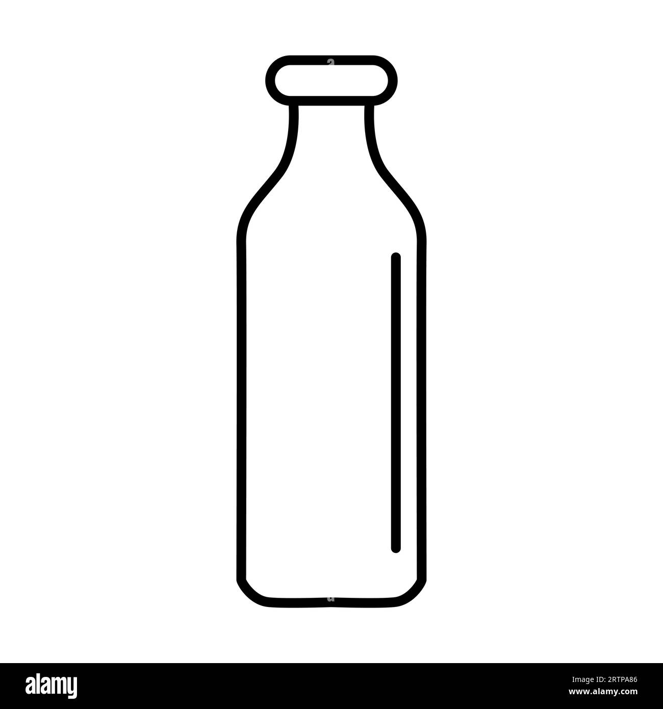 Simple Outline Of Glass Bottle Of Milk Vector Icon Stock Vector Image And Art Alamy