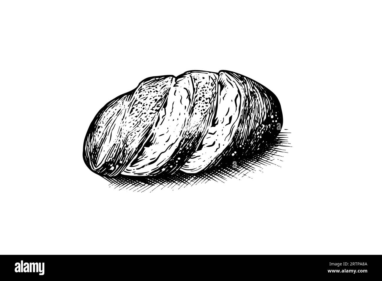 Loaf of bread. Vector hand drawn vintage engraving style vector ...