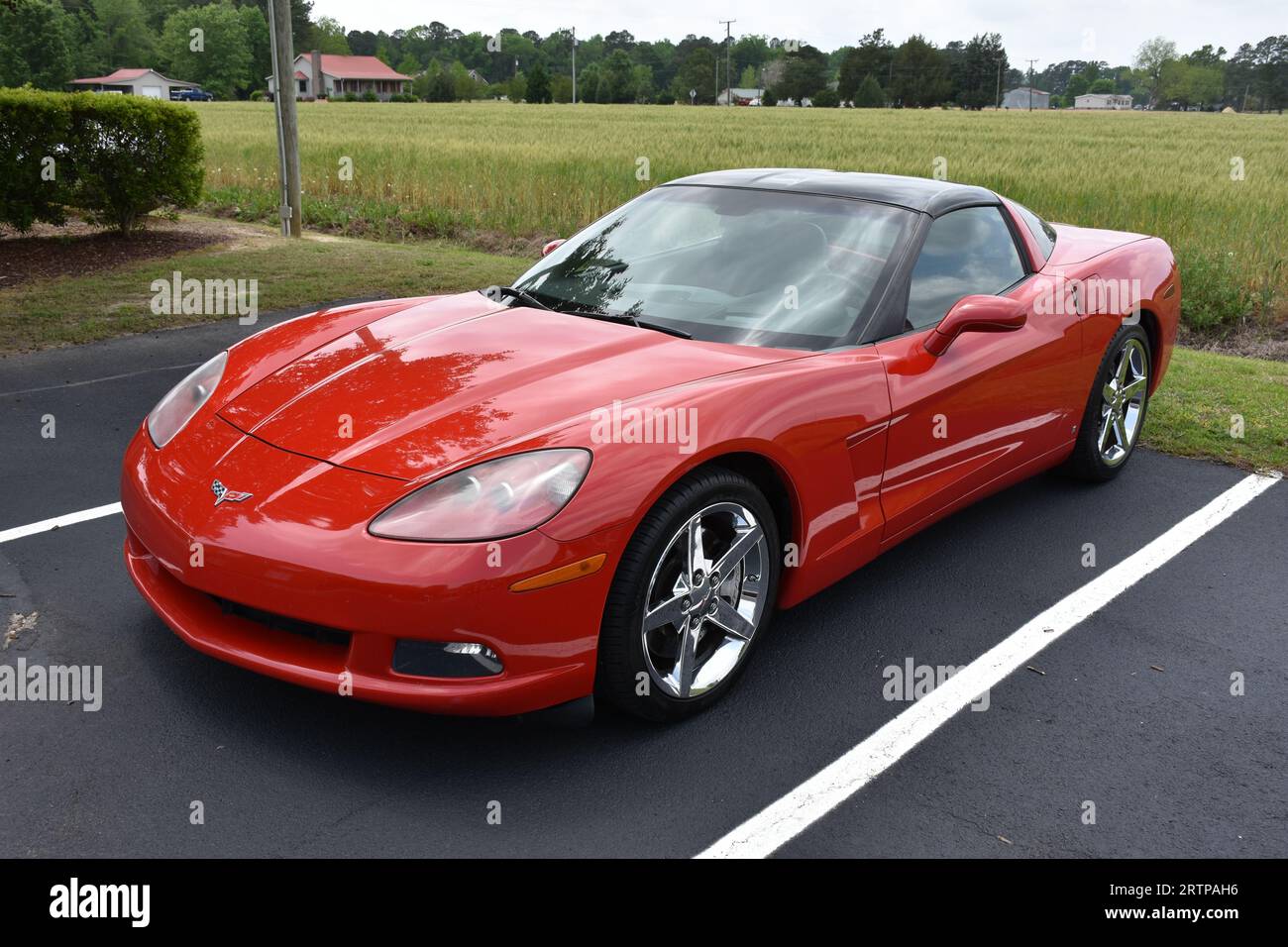 A Red 2007 Chevrolet Corvette C6 Stock Photo - Alamy