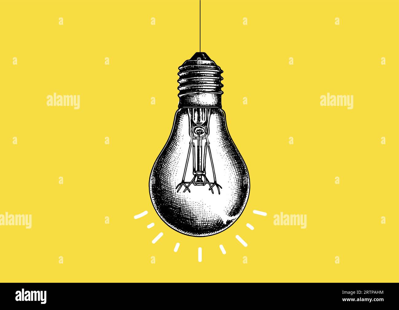 Vintage lightbulb engraving hi-res stock photography and images - Alamy