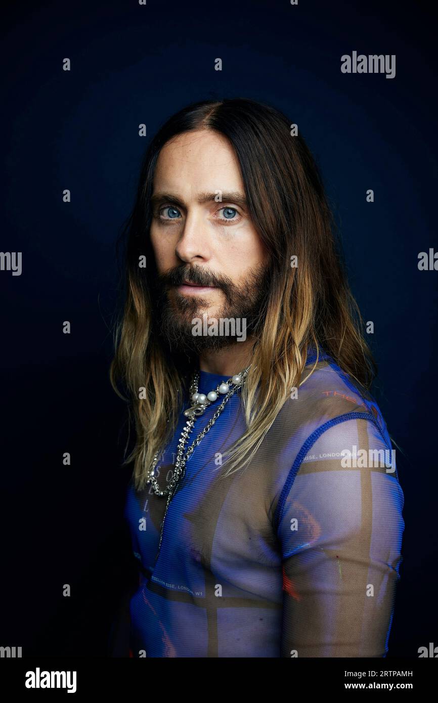 Actor and musician Jared Leto, of Thirty Seconds to Mars, poses for a ...