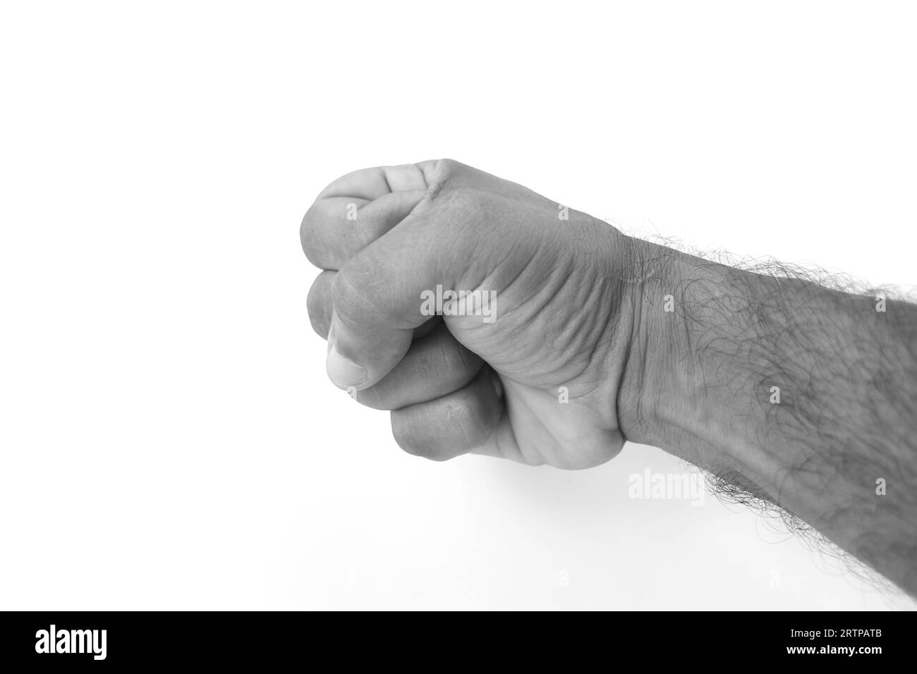Closed Hand over a white background Stock Photo - Alamy