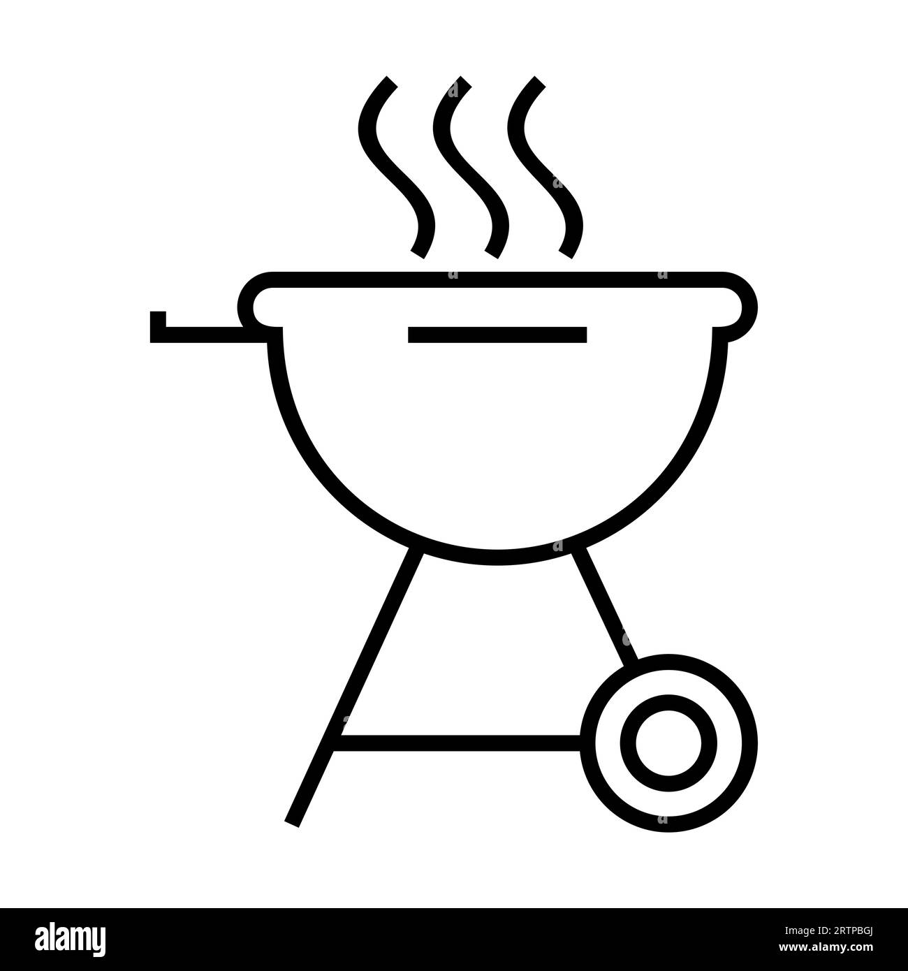 Simple outline of barbecue grill for garden party vector icon Stock ...
