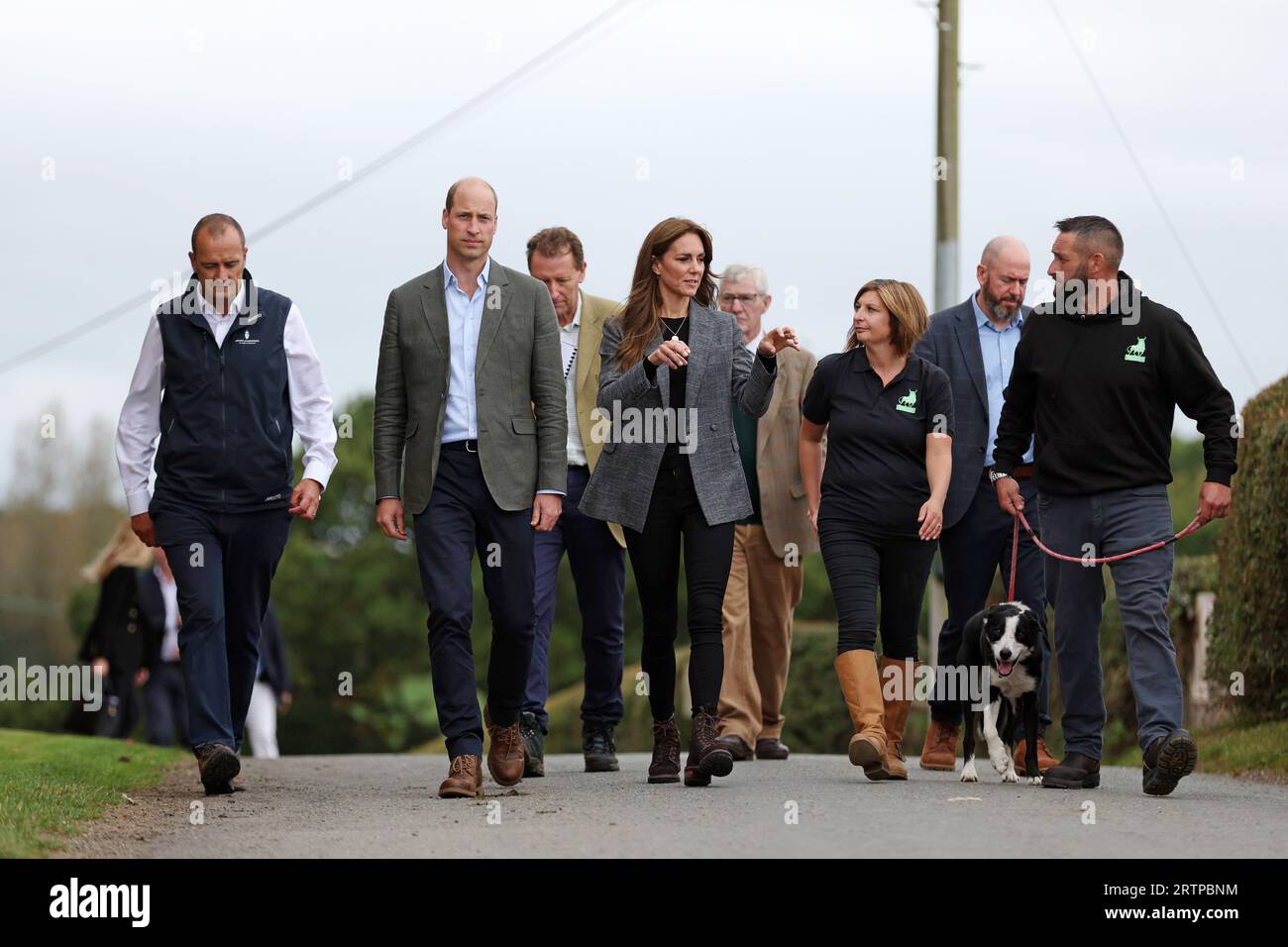 The Prince and Princess of Wales talk to Emily Stables and Sam Stables ...