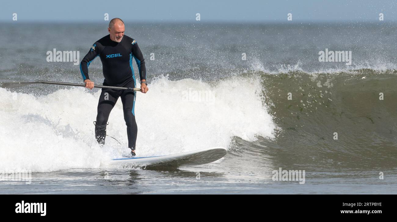 Saltash, North Yorkshire, United Kingdom. 14 September 2023, Surfing at ...